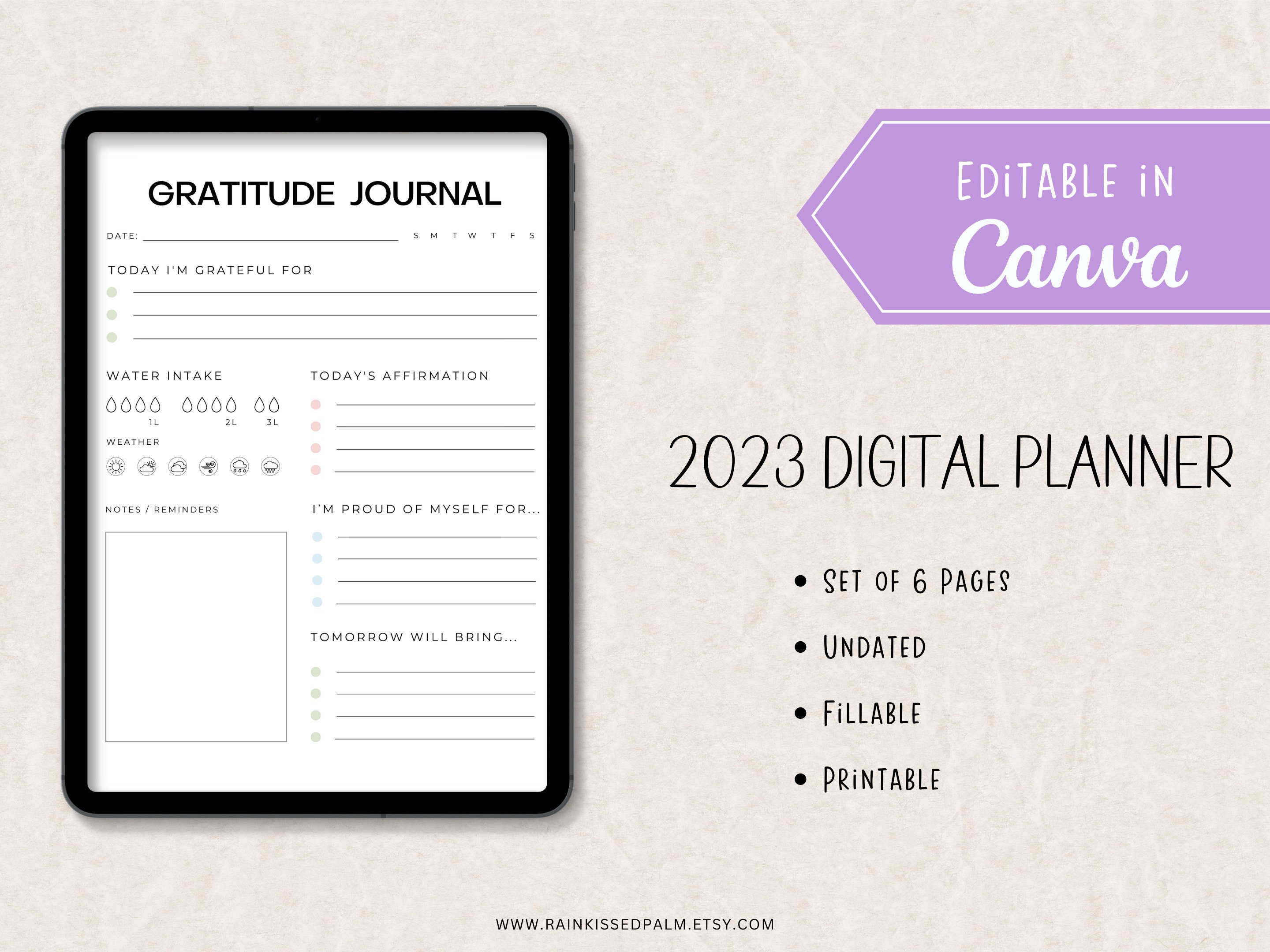 Planner Pages Printable 2024 Digital Planner Habit Tracker Printable ...