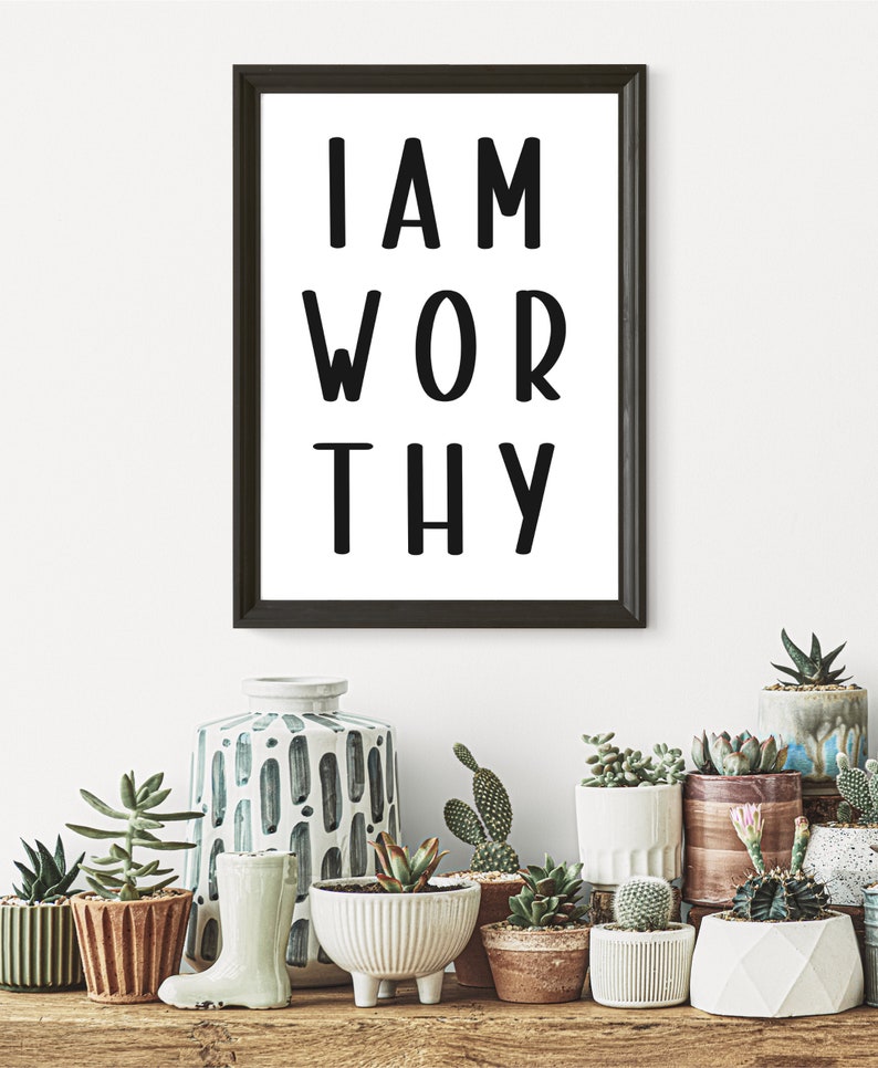 Affirmation Art Print Instant Download Self Care Wall Art Printable ...