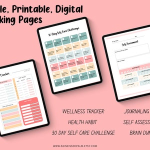 Wellness Planner Mental Health Planner Digital Wellness Tracker Journal ...