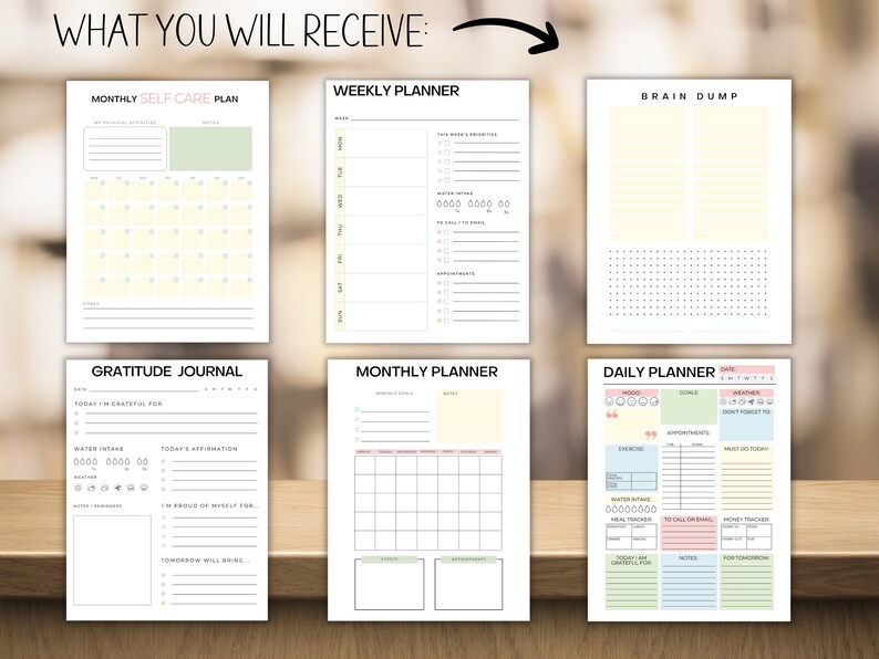 Planner Pages Printable 2024 Digital Planner Habit Tracker Printable ...