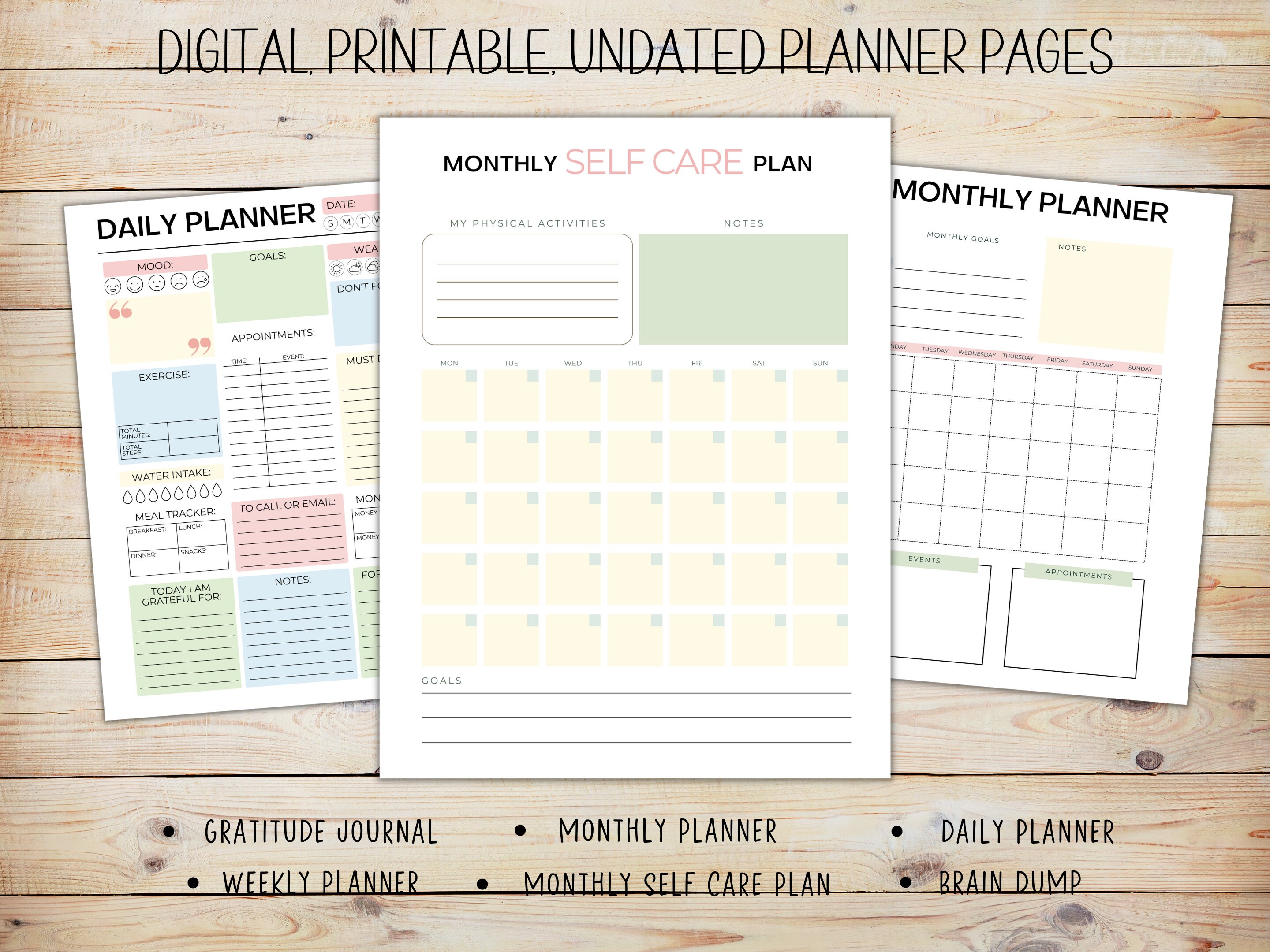 Planner Pages Printable 2024 Digital Planner Habit Tracker Printable ...