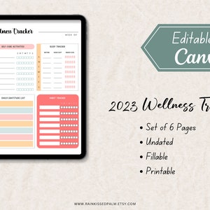 Wellness Planner Mental Health Planner Digital Wellness Tracker Journal ...
