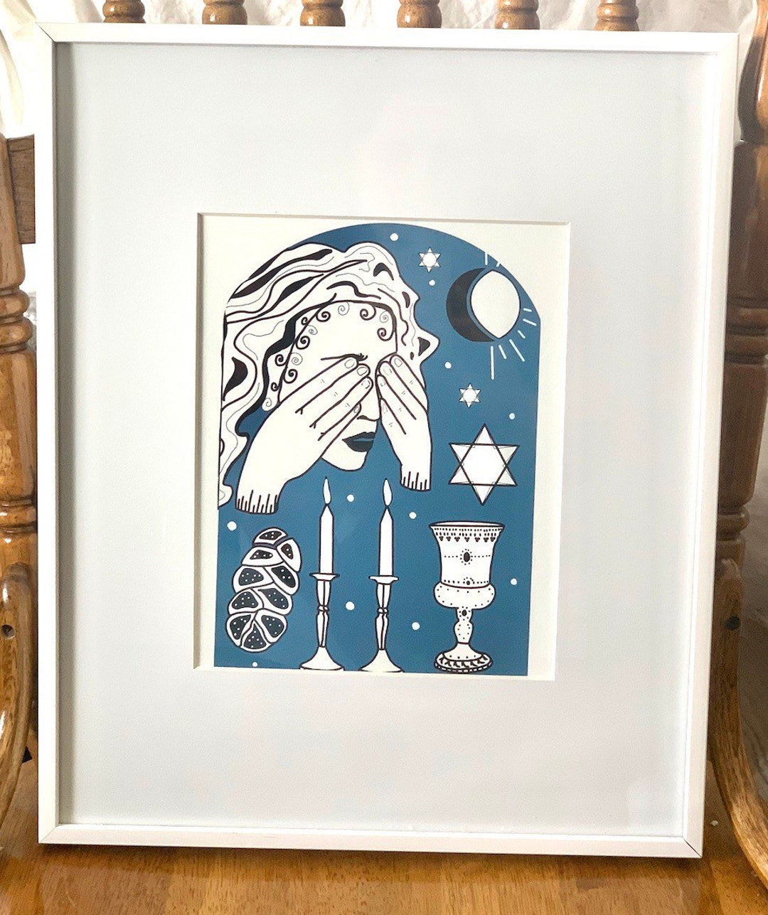 Shabbat Shalom Ceremony Ritual Jewish Museum Quality Archival Ink Art ...