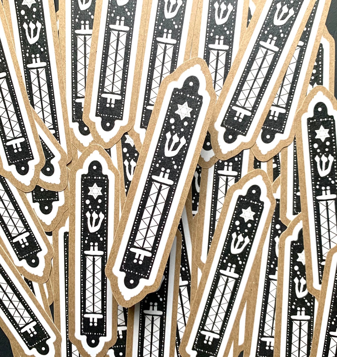 Mezuzah Jewish Kraft Paper Sticker/ Jewish Wedding/ Jewish Traditions ...