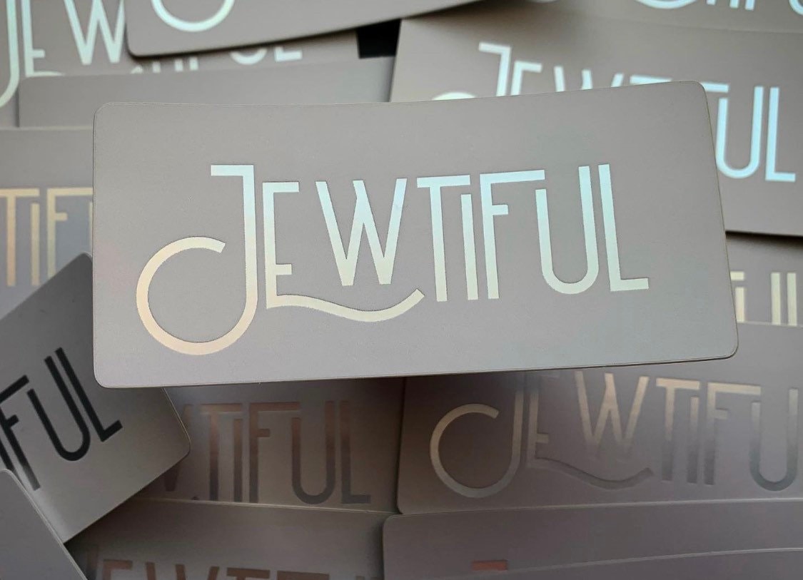 Jewtiful Matte Finish Jewish Die Cut Sticker/holidays/party Favor/gift ...