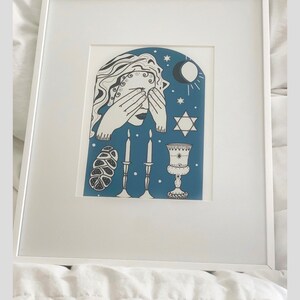 Shabbat Shalom Ceremony Ritual Jewish Museum Quality Archival Ink Art ...