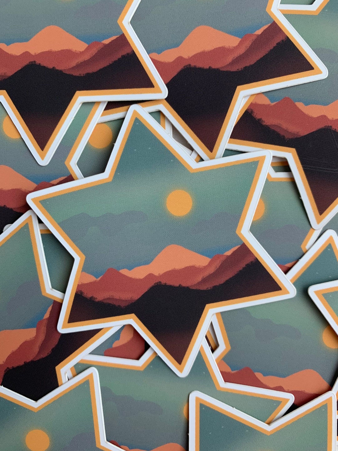 Jewish Landscape Star of David Stickers Wedding/holiday/ Party Favor ...