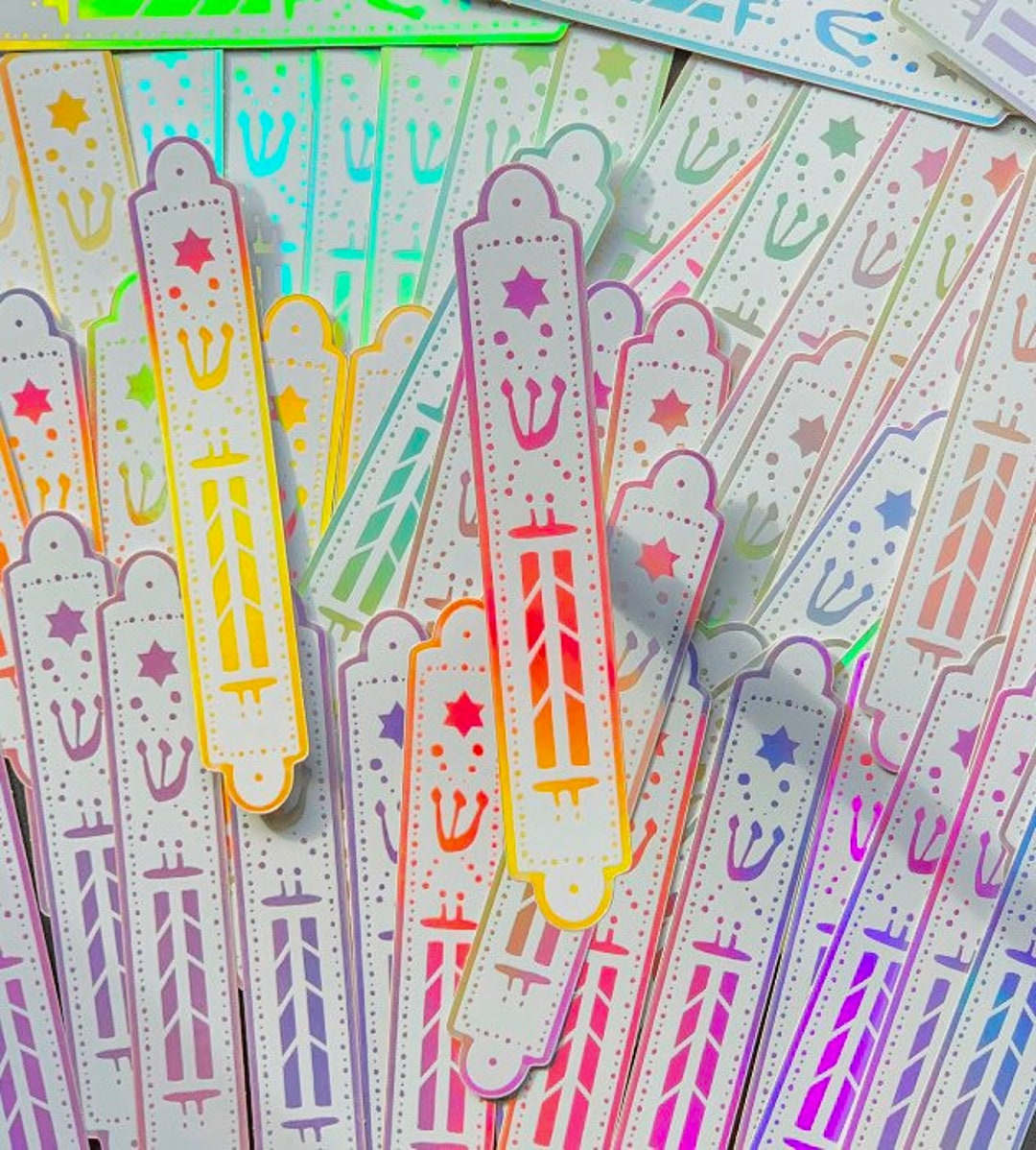 Jewish Holographic Mezuzah Glossy Sticker, Party Favor, Gift, Shabbat ...