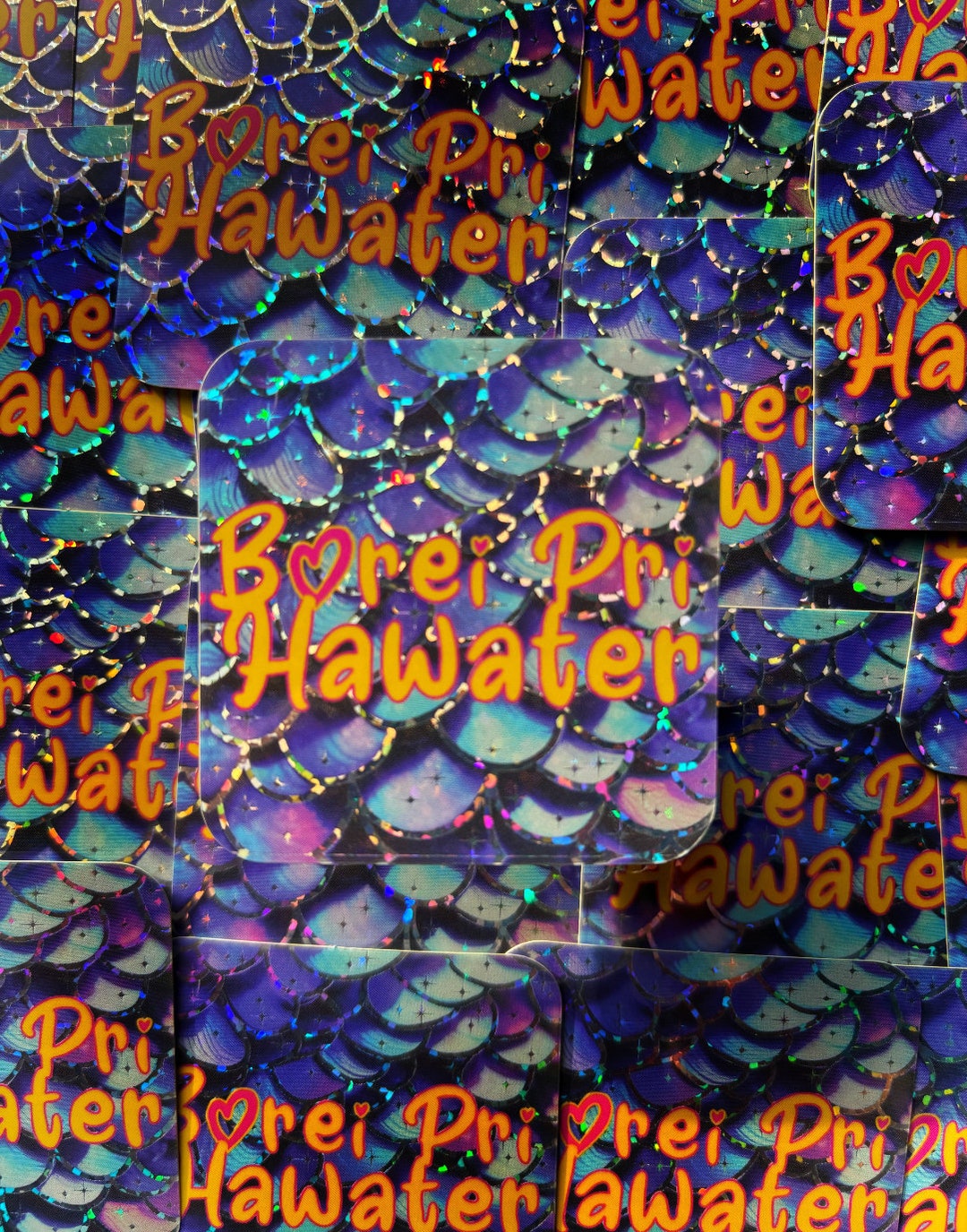 Glitter Mermaid Scale Funny Water Jewish Blessing Borei Pri Hawater ...