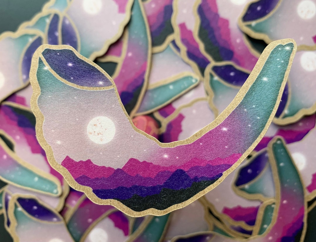 Jewish Kraft Paper Shofar Sticker/ Party Favors/ Gift/holidays/ Shabbat ...