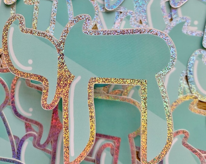 Chai Jewish Hebrew Micro Glitter Sticker, Judaism, Judaica, Spiritual ...