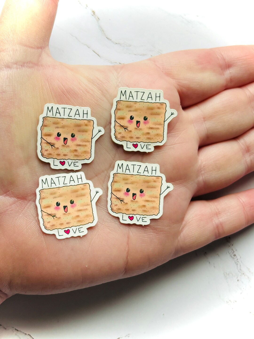 4 Pack of Mini Matzah Love Stickers| Jewish| Passover| Judaica| Judaism ...