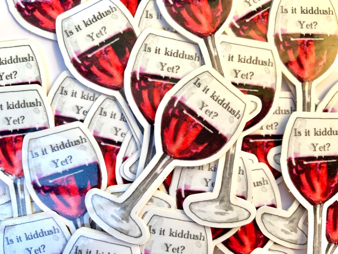 Kiddush Cup Jewish Sticker/ Laptop Water Bottle Shabbat Shalom/ Wedding ...