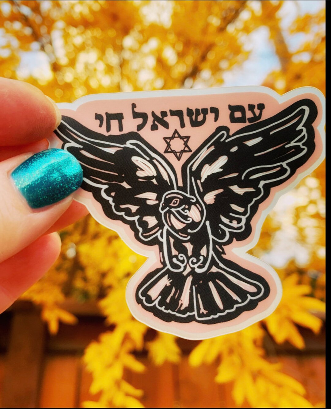 Am Yisrael Chai Jewish Dove Sticker Matte Holographic Jewish Sticker - Etsy