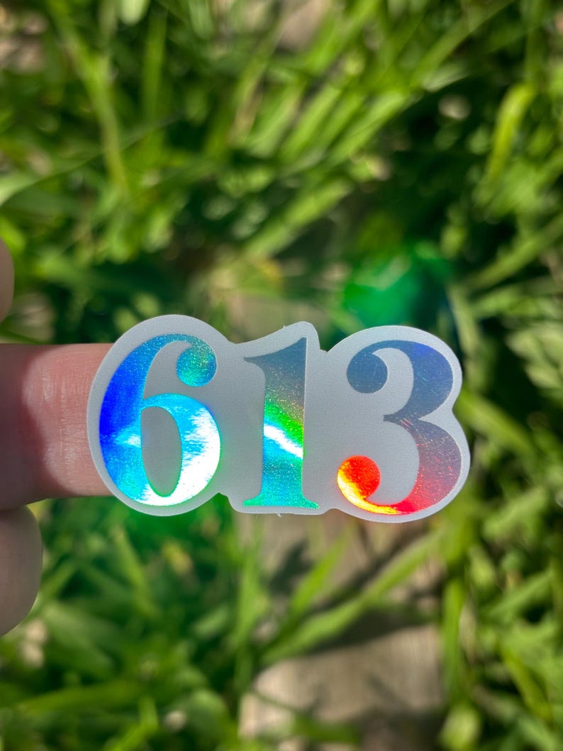 613 Commandments Holographic Water Proof Sticker, Jewish, Judaism ...