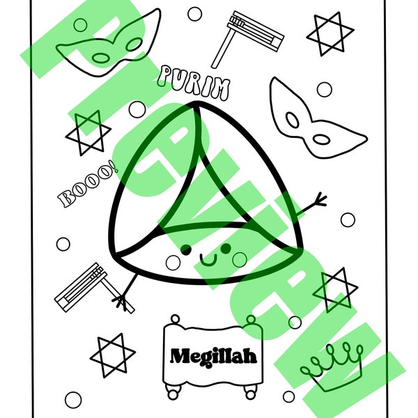 Purim Printable - Etsy