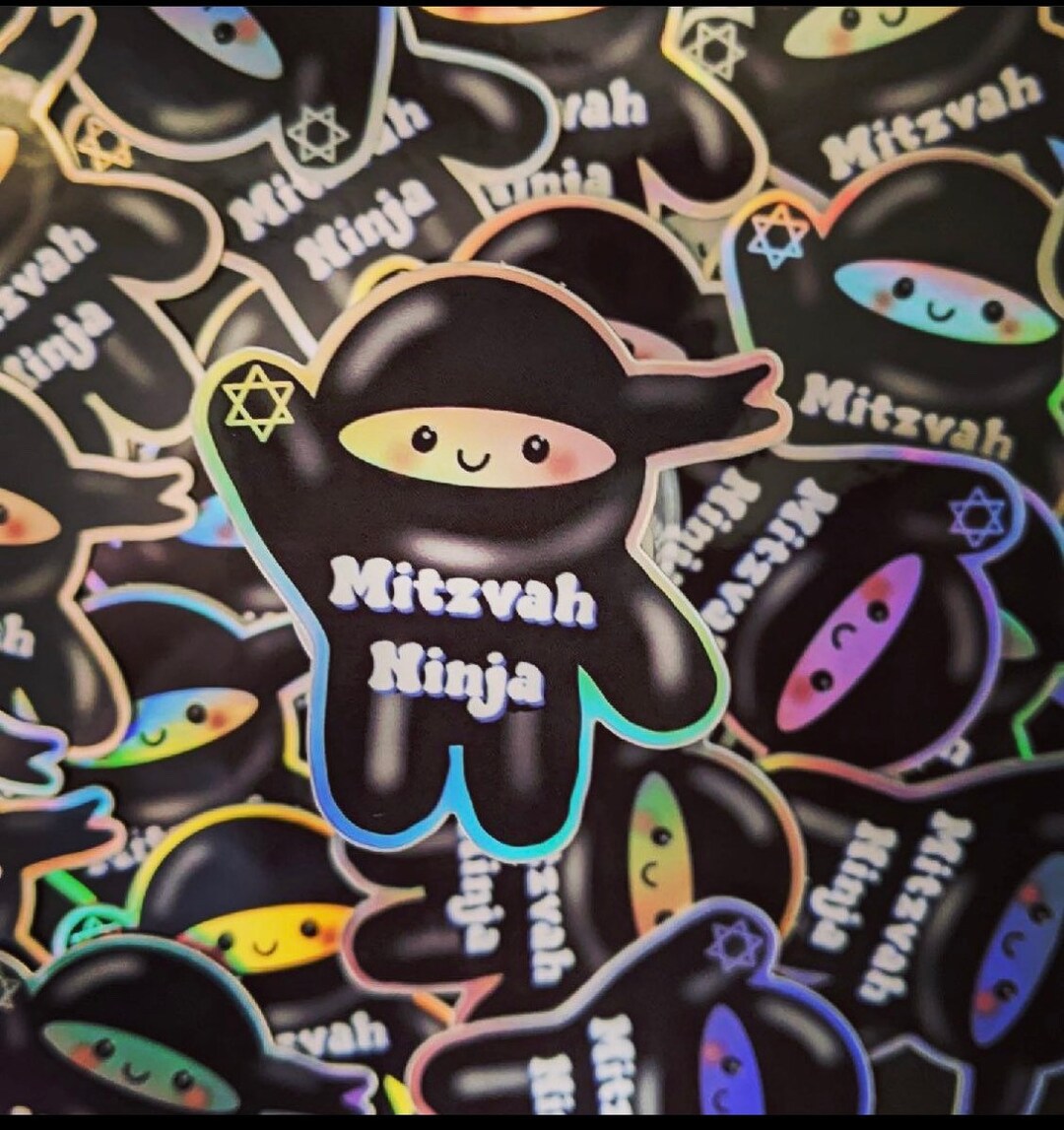 Mitzvah Ninja Jewish Sticker| Shabbat Shalom| Gifts| Bar and Bat ...