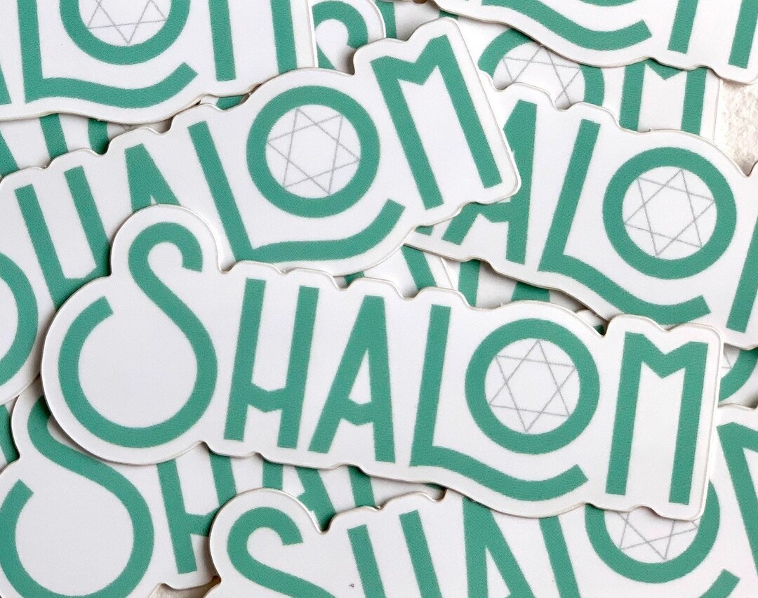 Shalom Star of David Sticker/shabbat/ Kosher/ Party Favors/ Gifts ...