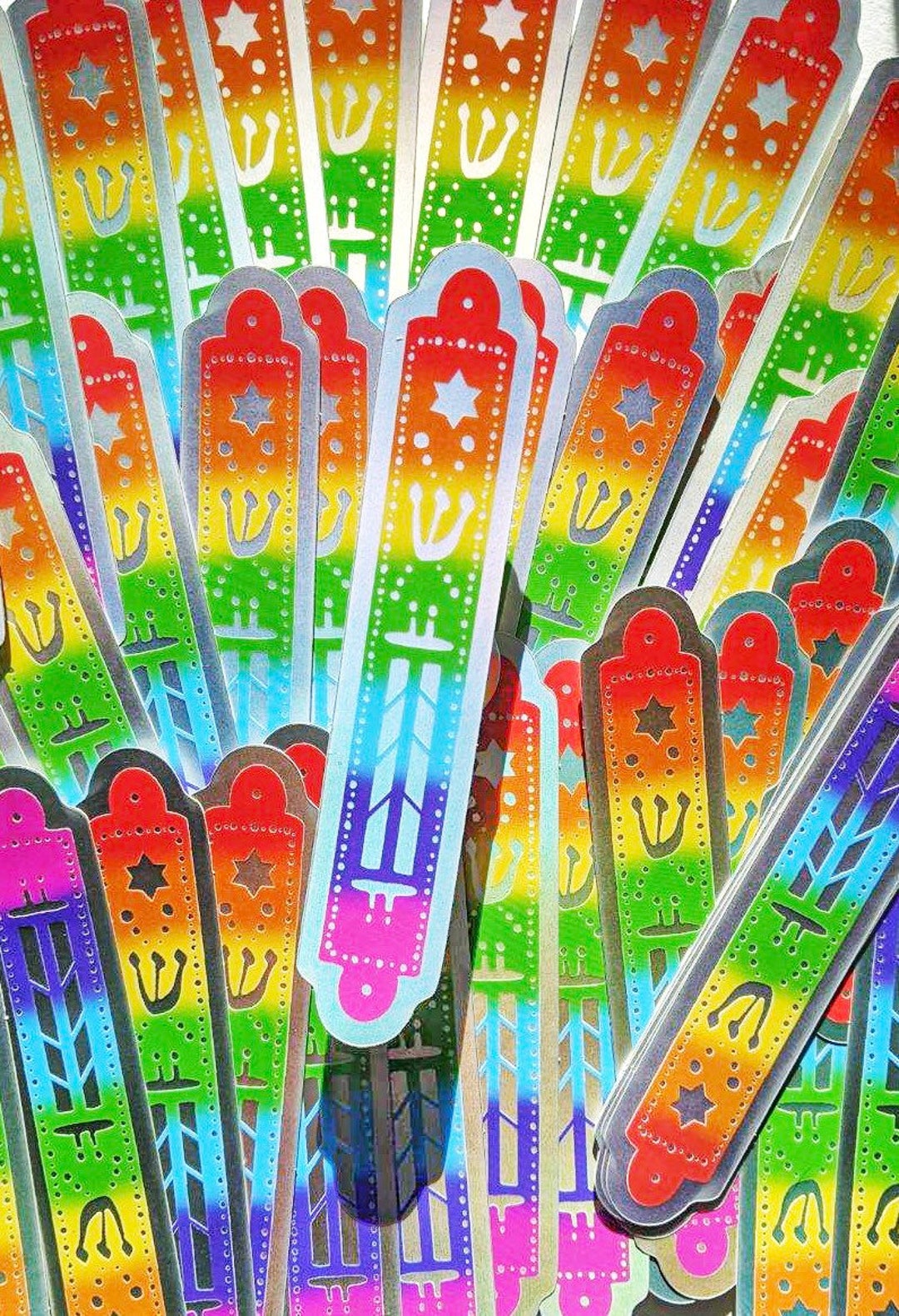 Rainbow Jewish Mezuzah Matte Holographic Finish, RV, Travel, Water ...