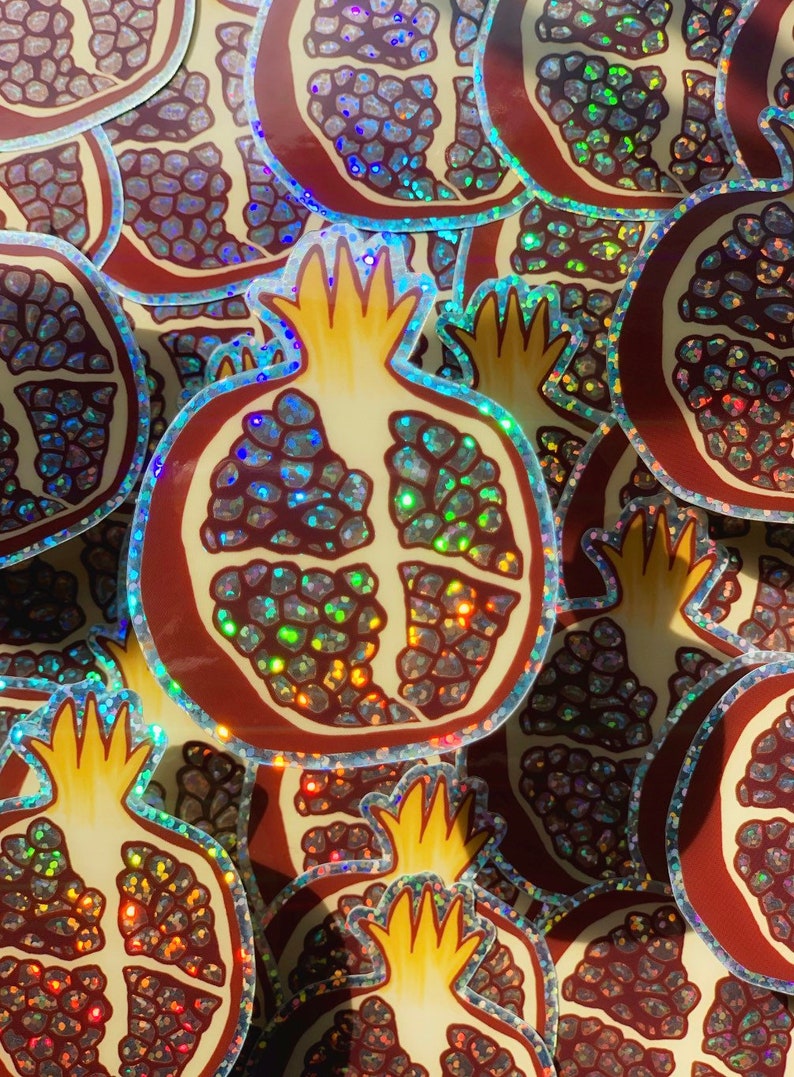 Jewish Pomegranate Glitter Sticker! Rosh Hashanah Jewish New Year Torah ...