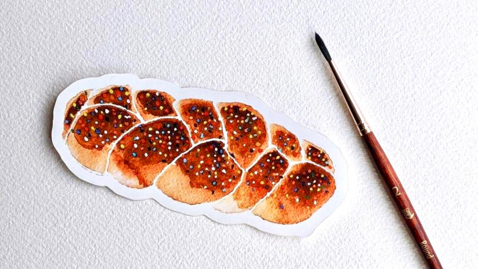 Jewish Challah With Sprinkles Sticker| Kosher| Bar and Bat Mitzvah ...
