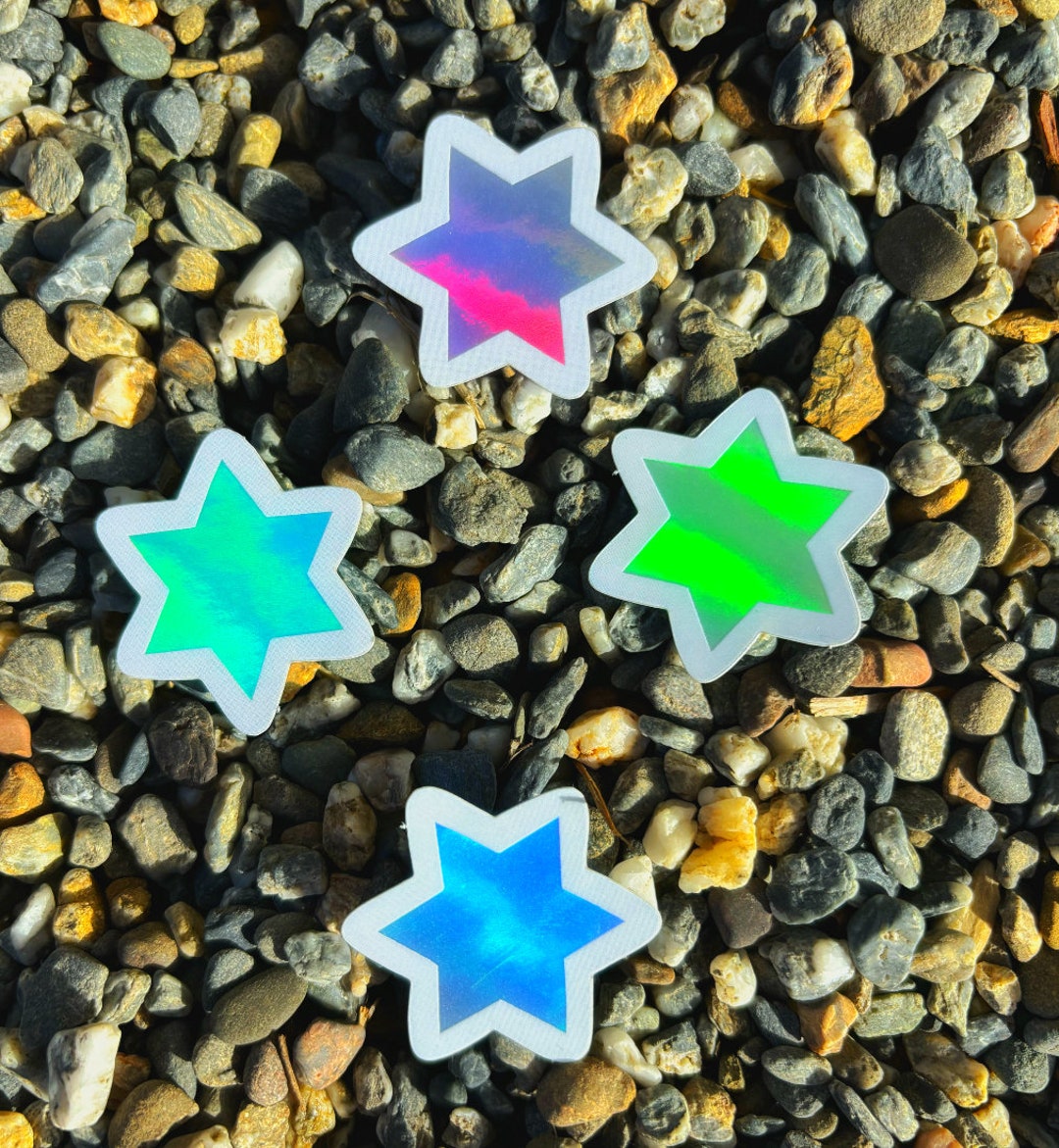 4 Pack of Holographic Jewish Stars| Judaism| Judaica| Party Decorations ...