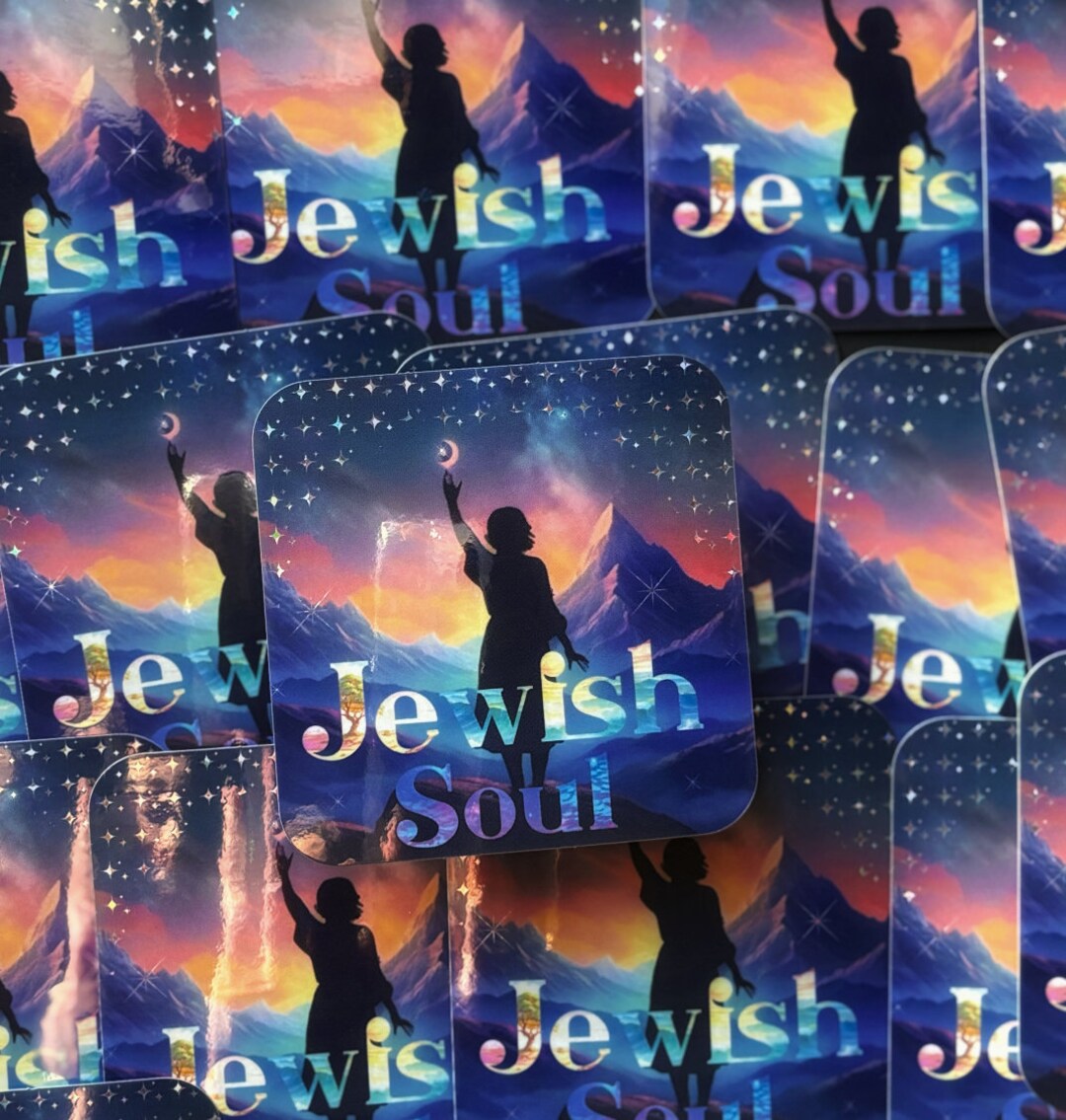 Jewish Soul Glitter Sticker, New Moon, Rosh Chodesh, Judaism, Judaica ...