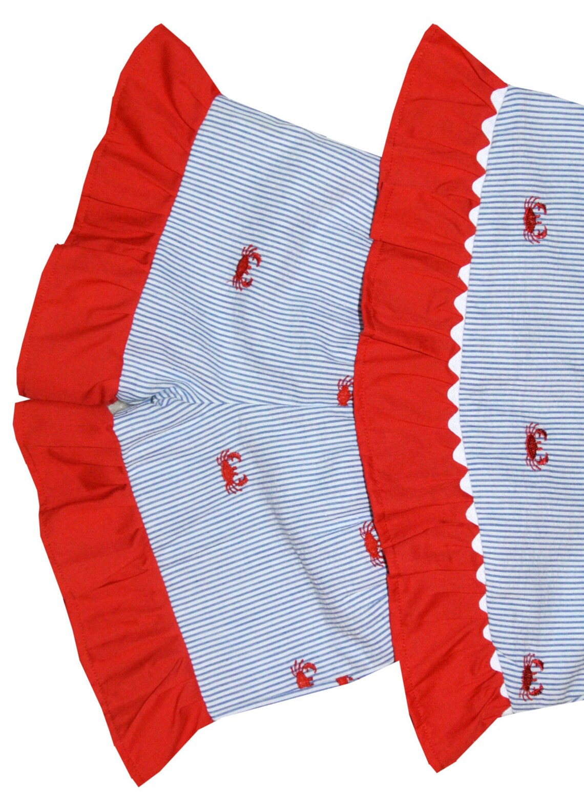 Girl Crab Dress-monogrammed Crab Outfit for Girls-embroidered - Etsy