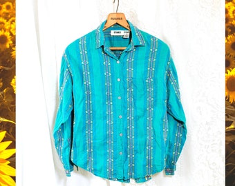 Turquoise Button Up - Etsy