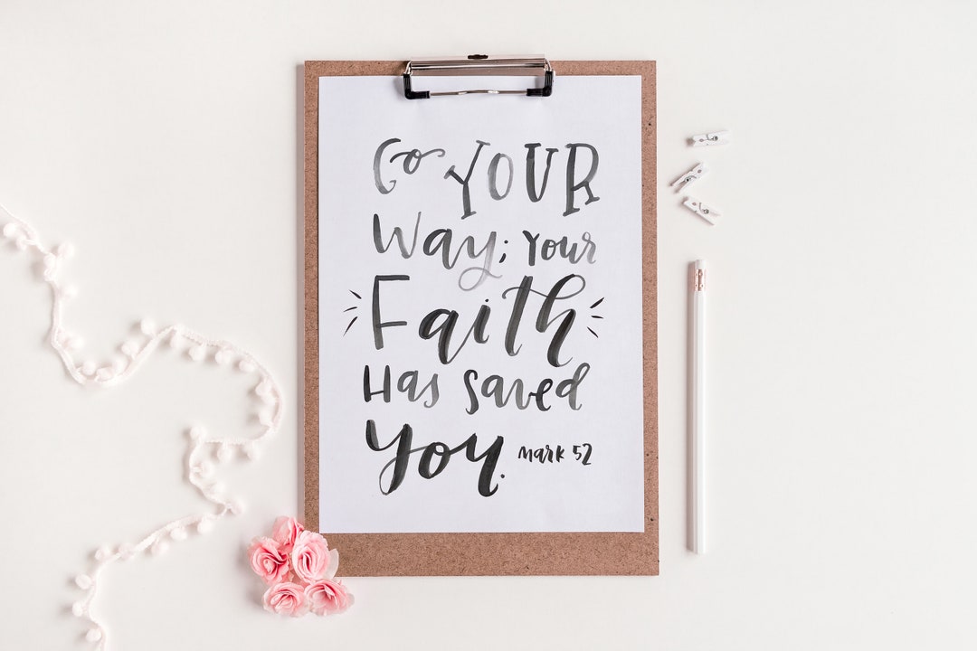 Mark 52 Handlettered Scripture Quote (instant Download) - Etsy