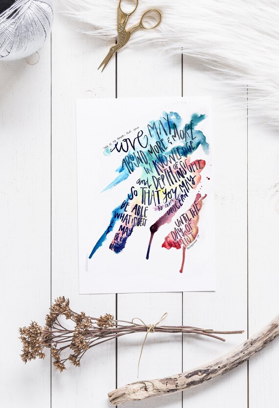 Philippians 1:10 Watercolor Scripture Artwork instant - Etsy