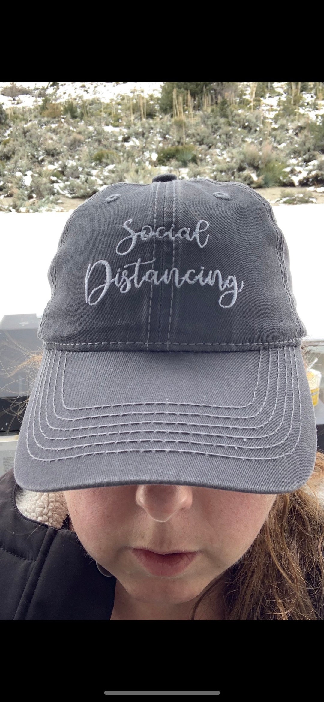 Social Distancing Baseball Cap Embroidered - Etsy