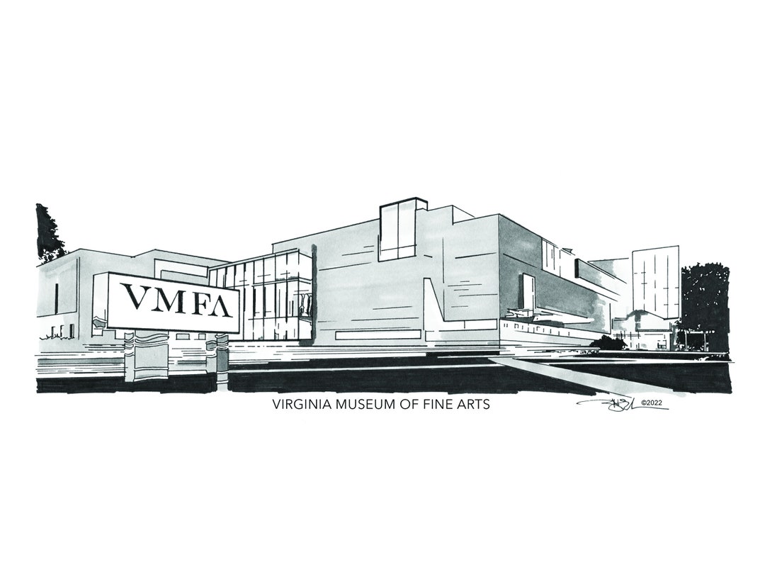 VMFA, Richmond, VA • Drawing by N. Blake Seals - Etsy