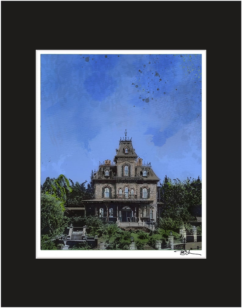 Phantom Manor • Disneyland Paris • Mixed Media Art by N Blake Seals ...