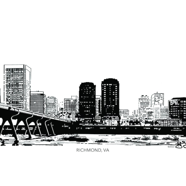 Richmond Skyline - Etsy