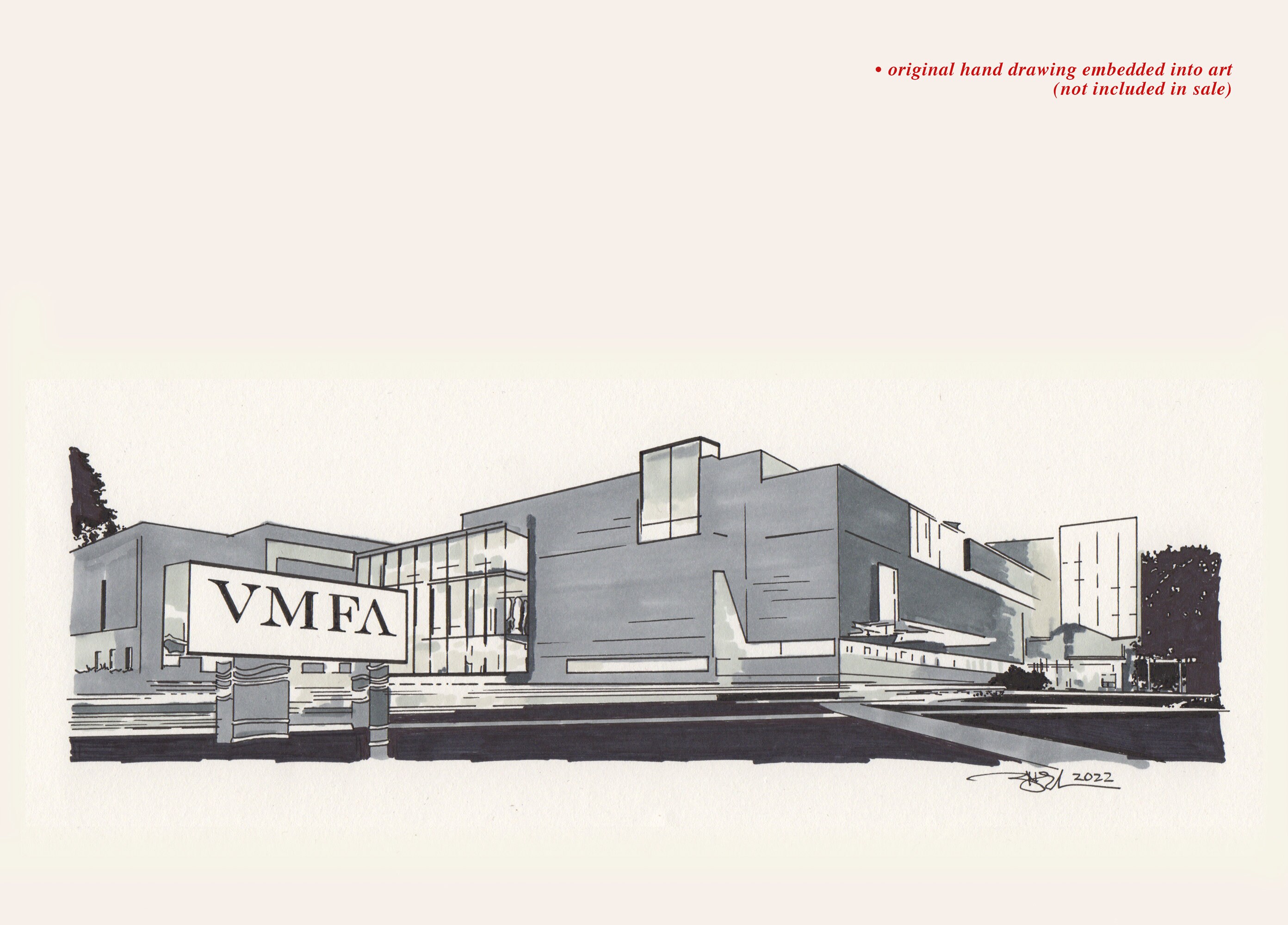 VMFA, Richmond, Virginia • Mixed Media Digital Painting by N Blake ...