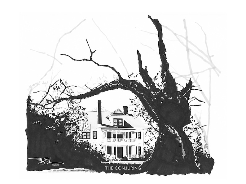 The Perron House • the Conjuring • Drawing by N. Blake Seals - Etsy
