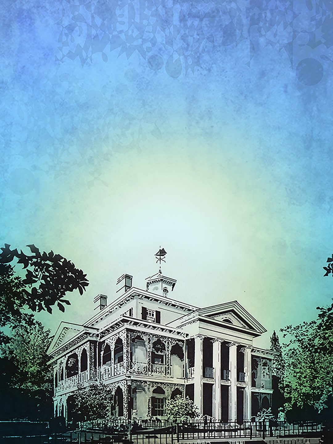 Disneyland's Haunted Mansion V2 • Horrortecture • Mixed Media Digital ...