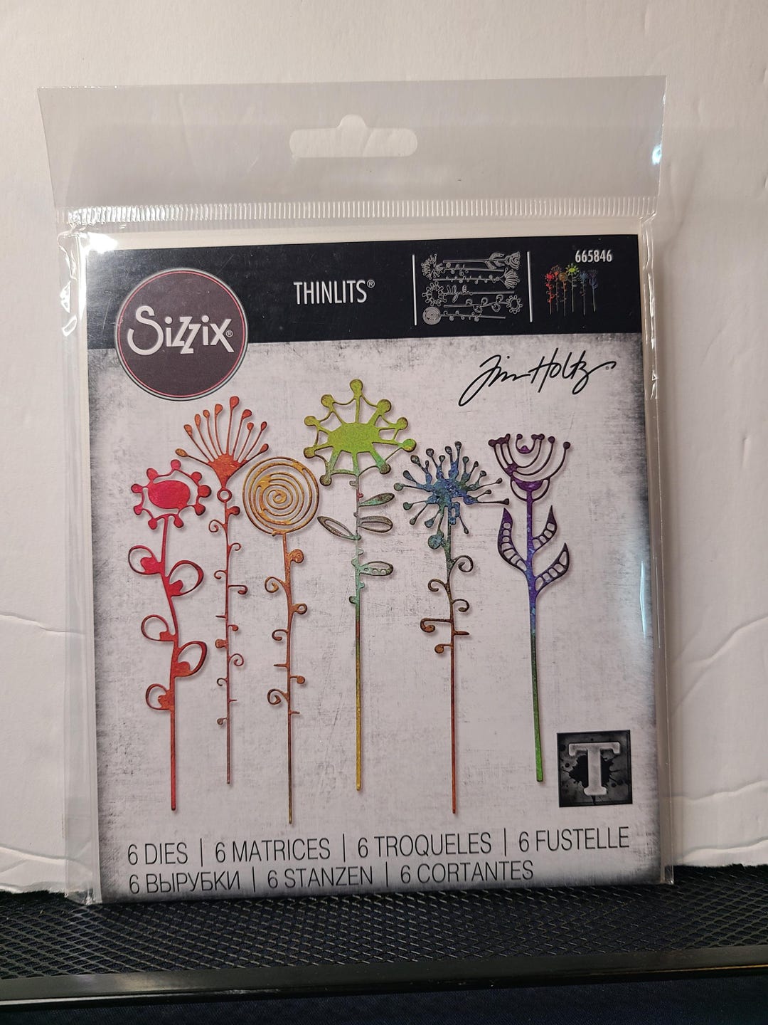 Sixxiz Thinlits Tim Holtz 665846 Artsy Stems NIP 630454279181 - Etsy