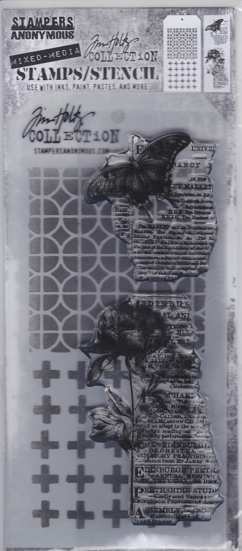 Tim Holtz Stampers Anonymous Stamps and Stencils - Mixed Media Crafting ...