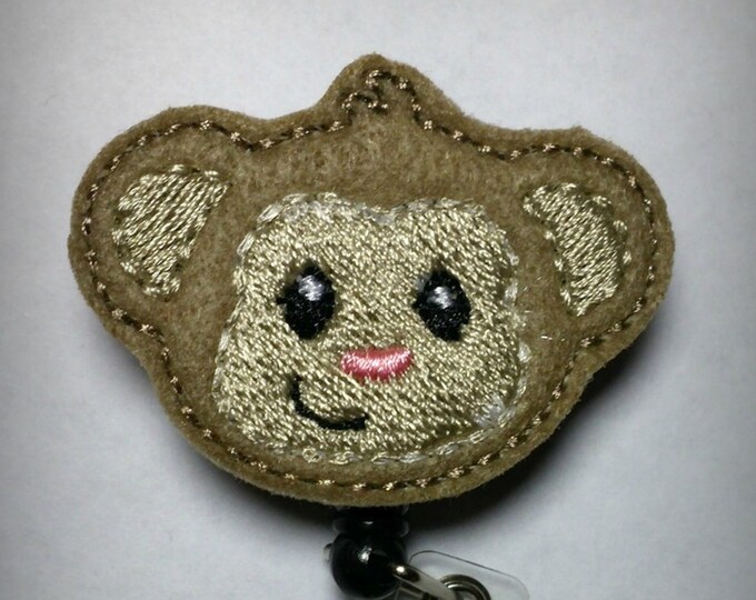 Monkey Badge Reel-pediatric Id Holder Retractable Nursing Badge Holder ...