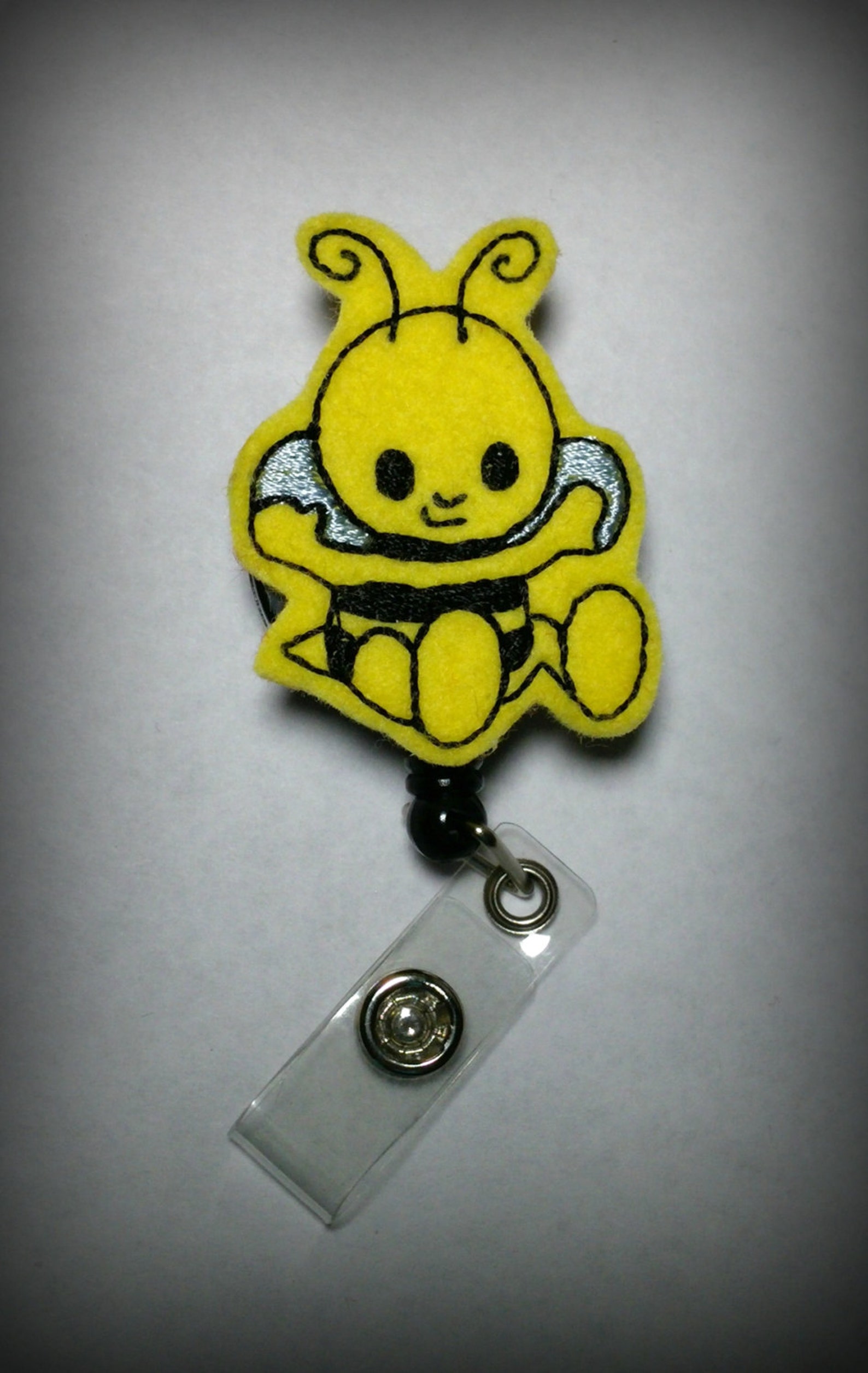 Bumblebee Badge Reel-summer Id Holder Bee Retractable Badge - Etsy