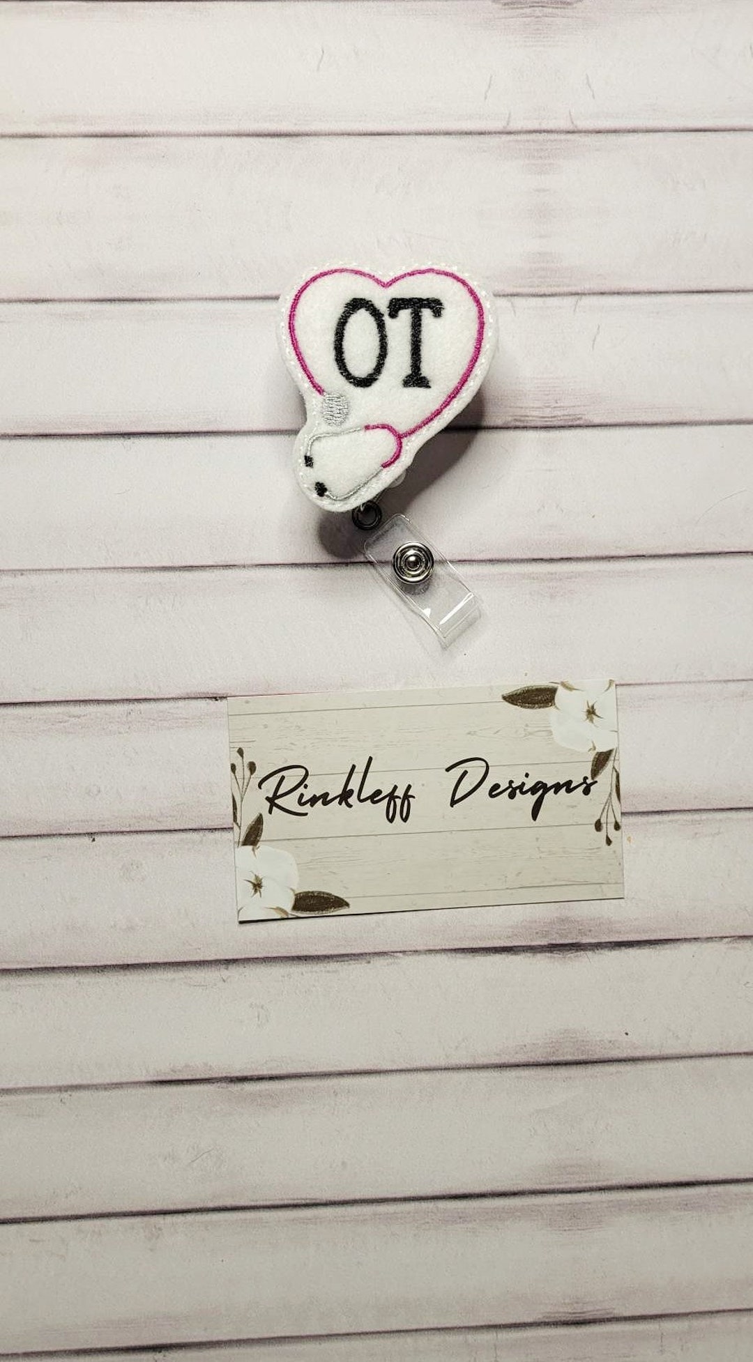 OT Stethoscope Badge Reel-nursing Badge-occupational Therapist Id ...