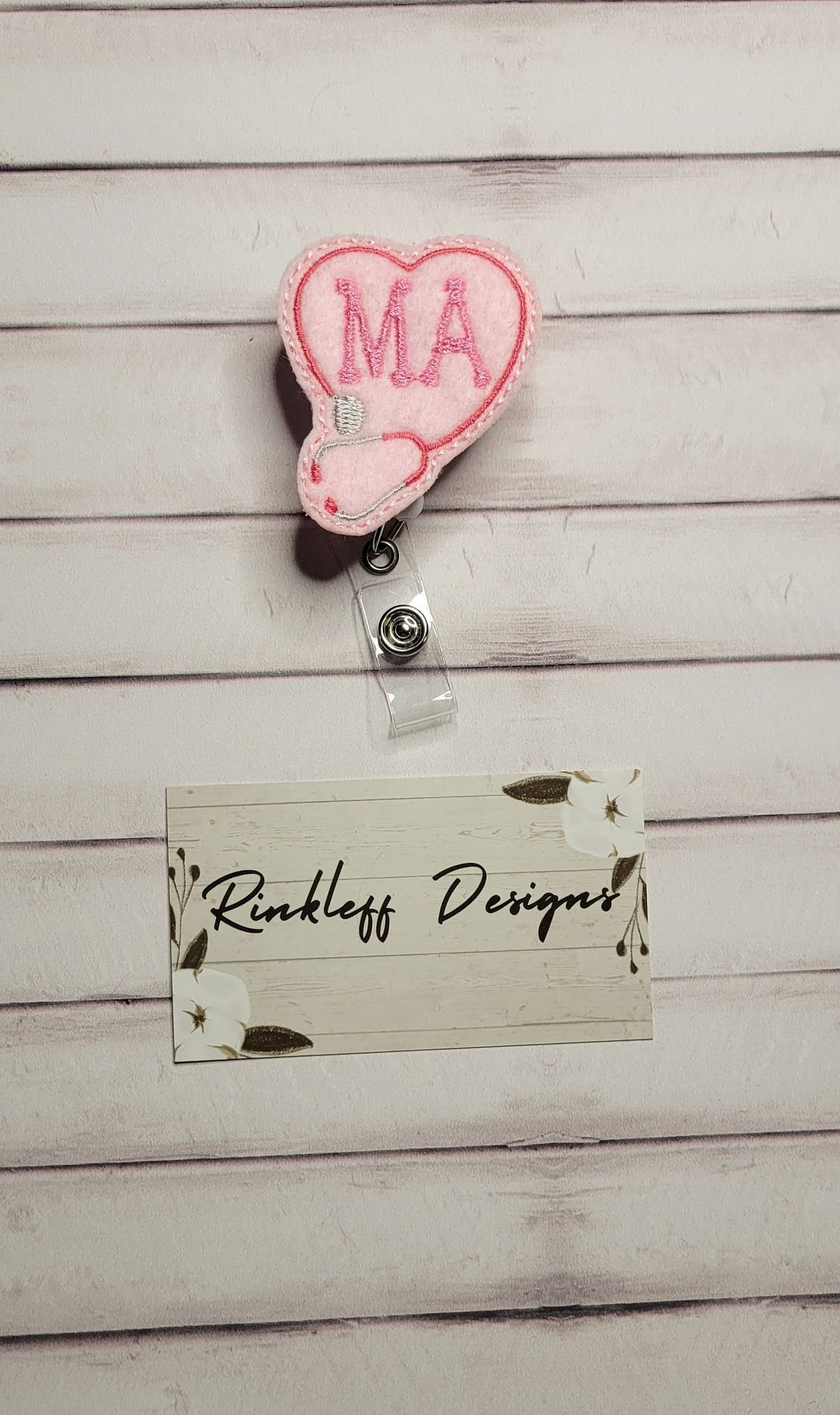 Pink MA Stethoscope Badge Reel,nursing Badge,medical Id Holder,medical ...
