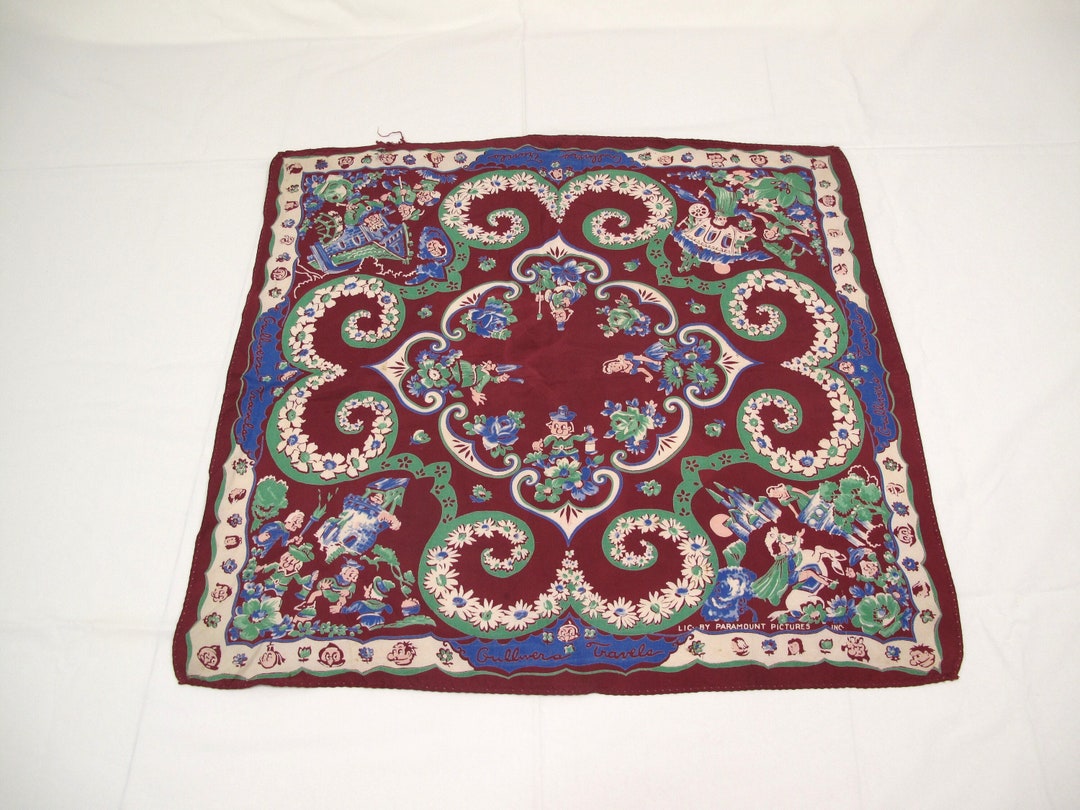 Gulliver's Travels Scarf~~paramount Pictures Characters Scarf~~vintage ...