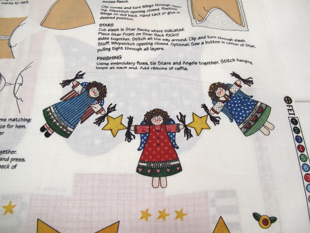 Liberty Angel Garland by Daisy Kingdom~~cut & Sew Stuffed Angel Garland ...