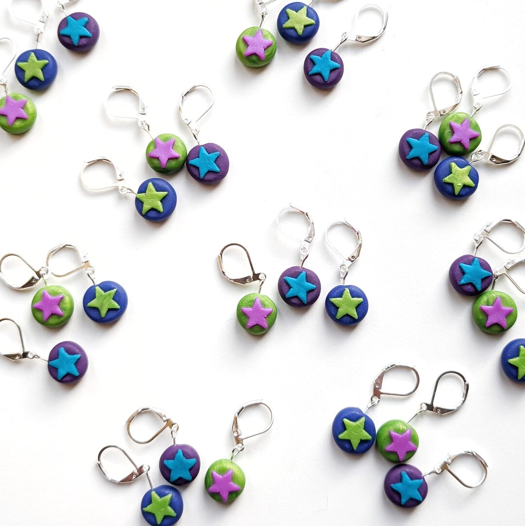 Set of 3. Witchy Star Stitch Markers. Universal for Knitting and ...