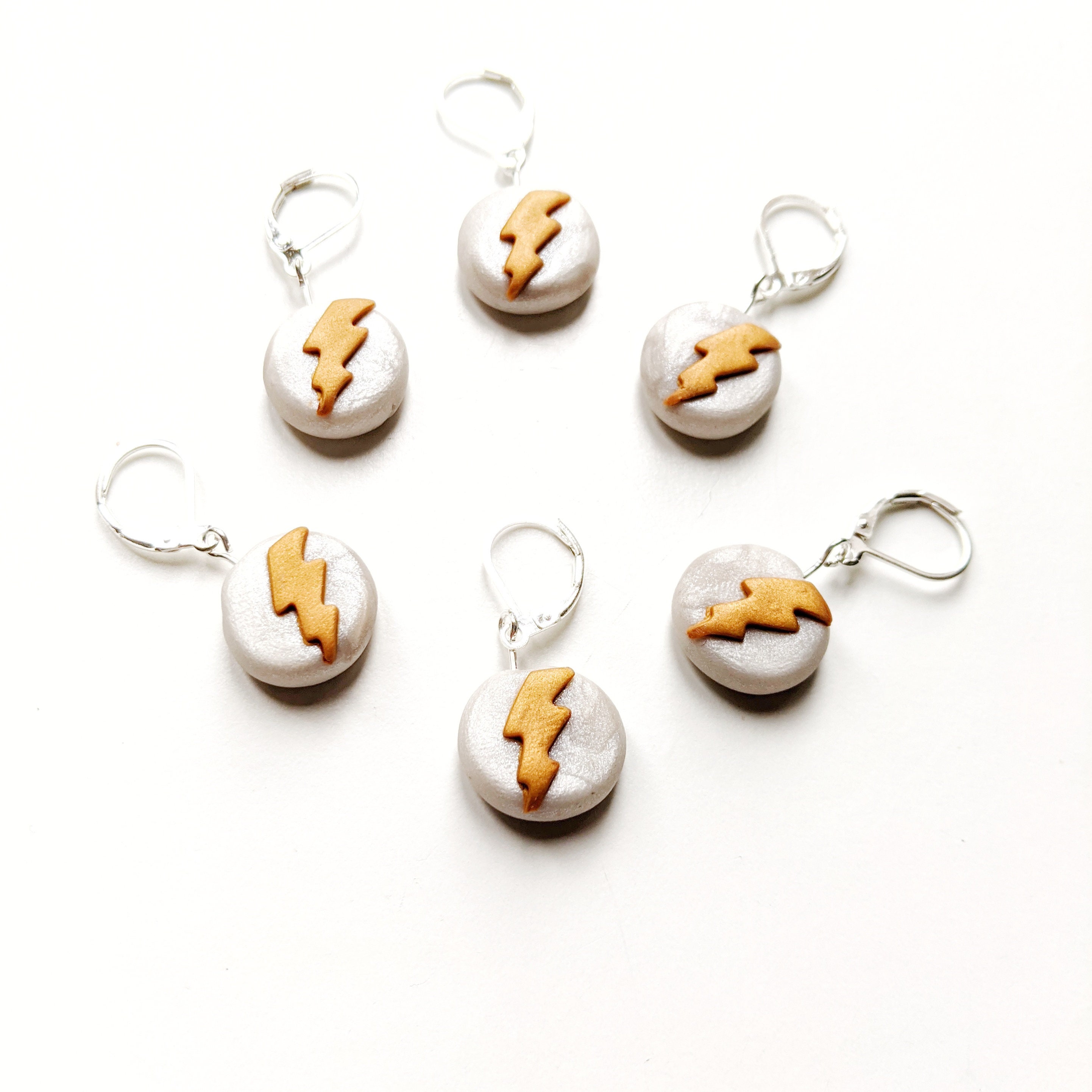 Black Lightning Stitch Markers. Set of 2. Universal for - Etsy