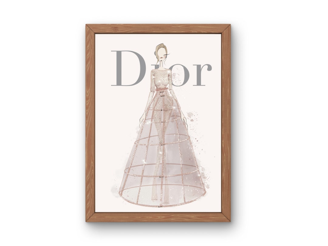 Chiara Fashion Illustration Print, Home Decor, Girly Room Decoration ...