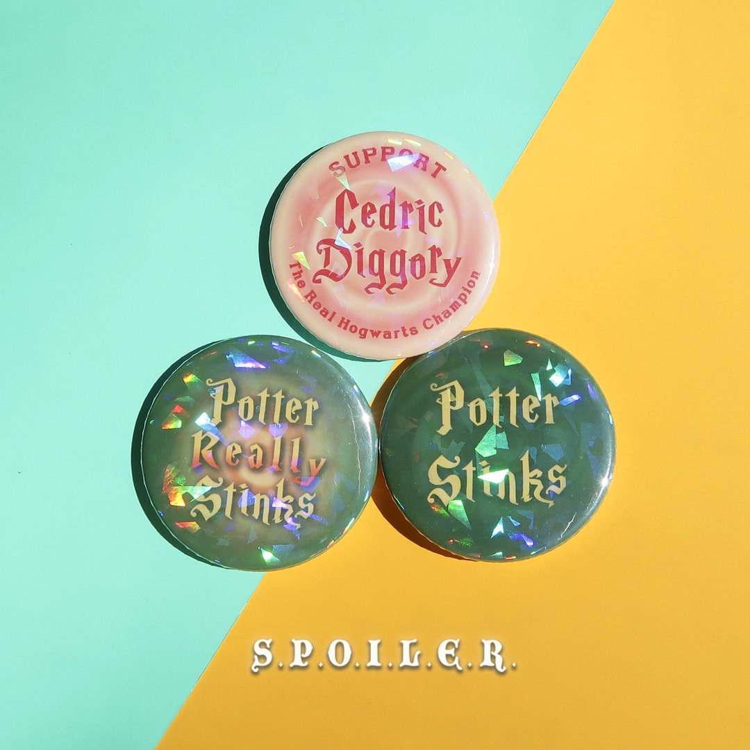 Potter Stinks, Potter Really Stinks, and Support Cedric Button Pin ...